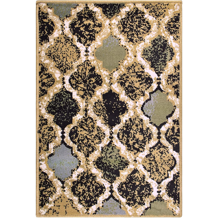 17 Stories Thiago Modern Patchwork Indoor Area Rug with Jute Backing ...