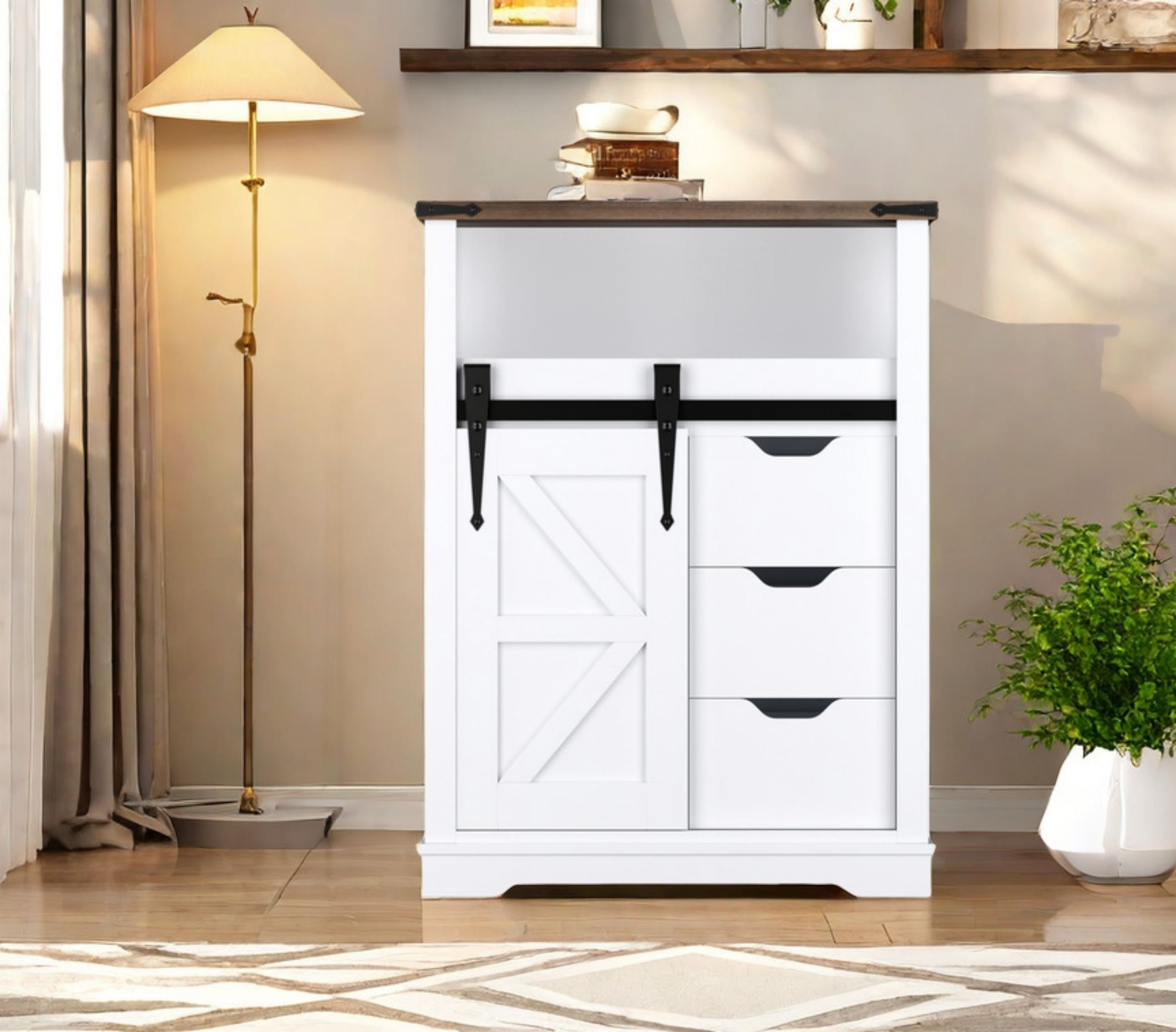 Gracie Oaks Jhanel Engineered Wood, Metal Bathroom Cabinet | Wayfair