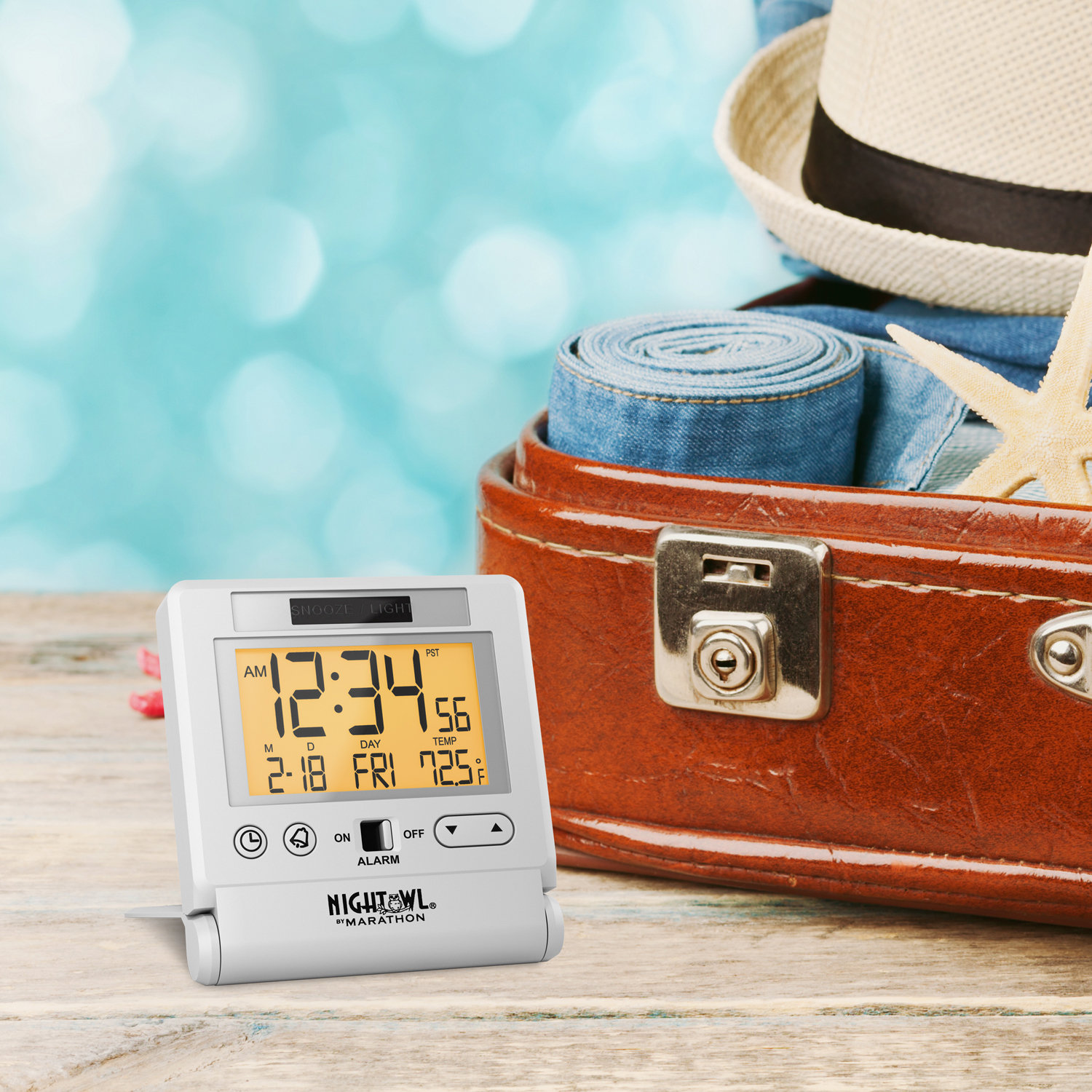 Marathon Watch Company Digital Atomic Tabletop Clock with Alarm ...