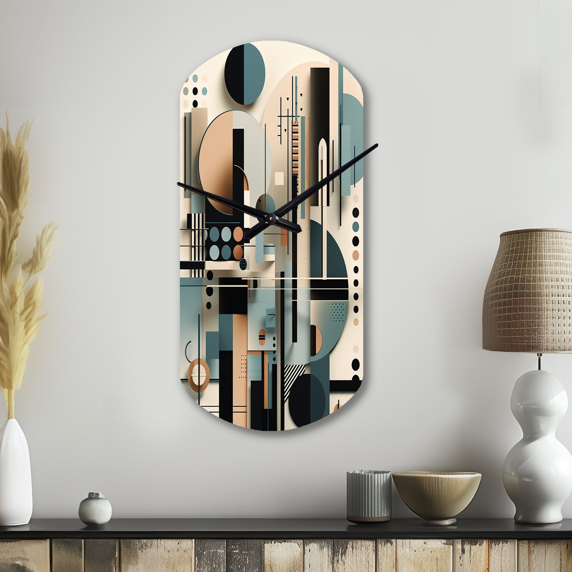 Design Art Blue And Black Symmetry In Motion I - Geometric Asymmetrical ...