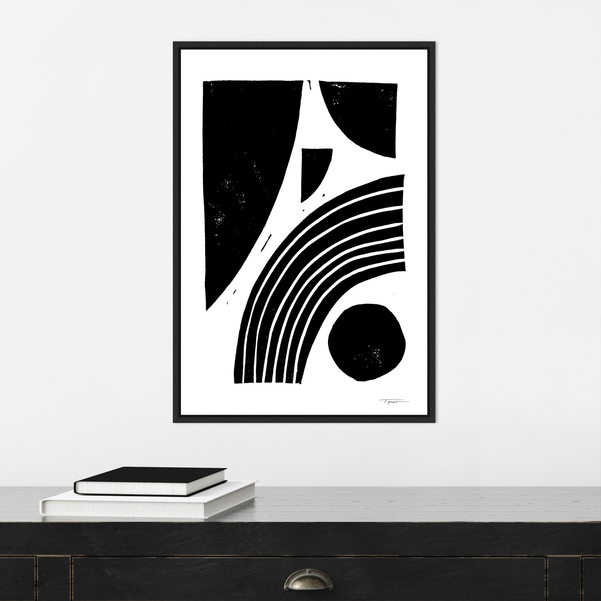 Corrigan Studio® Reflecting Shapes Black By Statement Goods - Floater ...