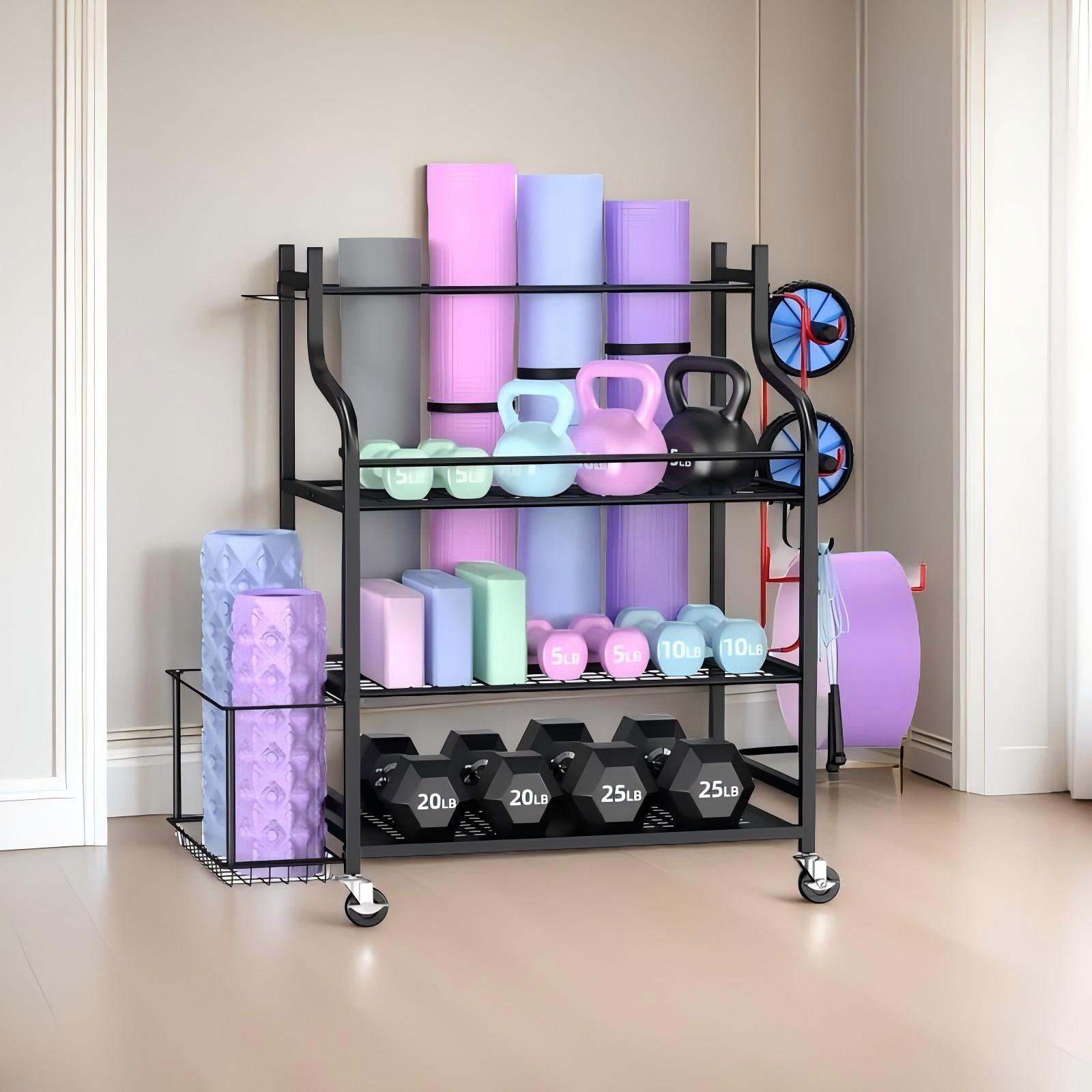 WFX Utility™ Yoga Mat Storage Racks,Home Gym Storage Rack For Dumbbells ...