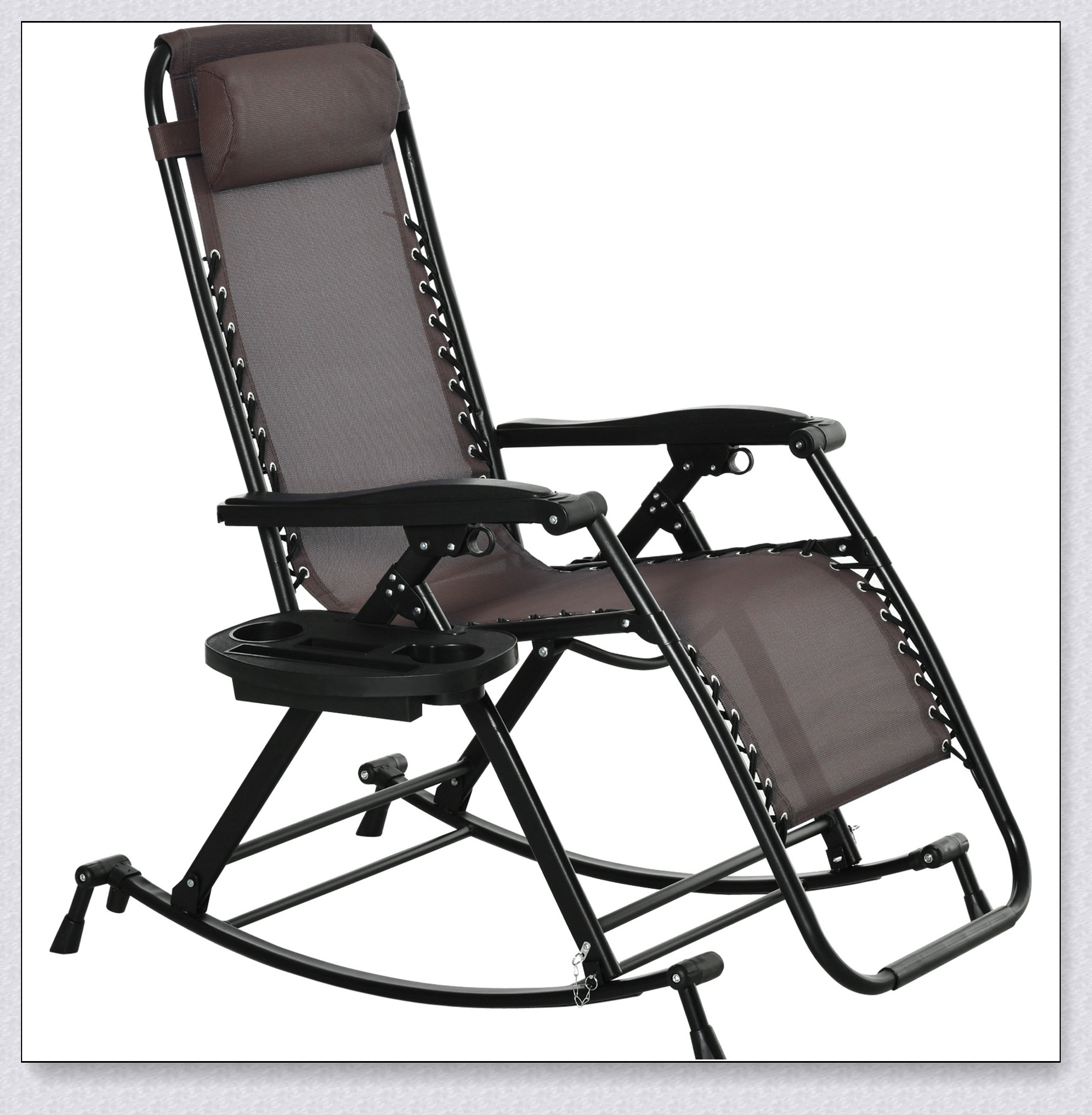 Arlmont & Co. Outdoor Rocking Chairs, Foldable Reclining Zero Gravity ...