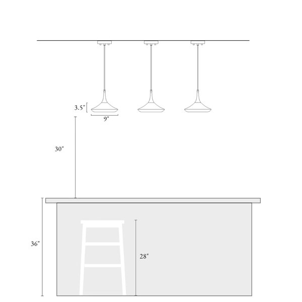 Mercer41 Justyce 1 - Light Small Black/Brass Pendant & Reviews | Wayfair