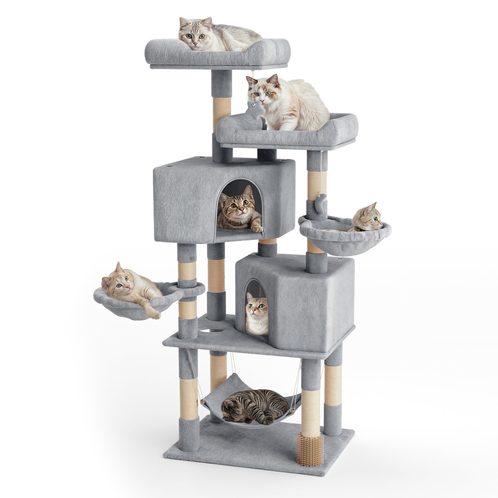 Tucker Murphy Pet™ 57.5" Large Multi-Level Cat Tree With Sisal Posts, 2 ...