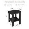 Winston Porter 17 in. 2-Tier Rectangular HDPE Outdoor Side Table with ...