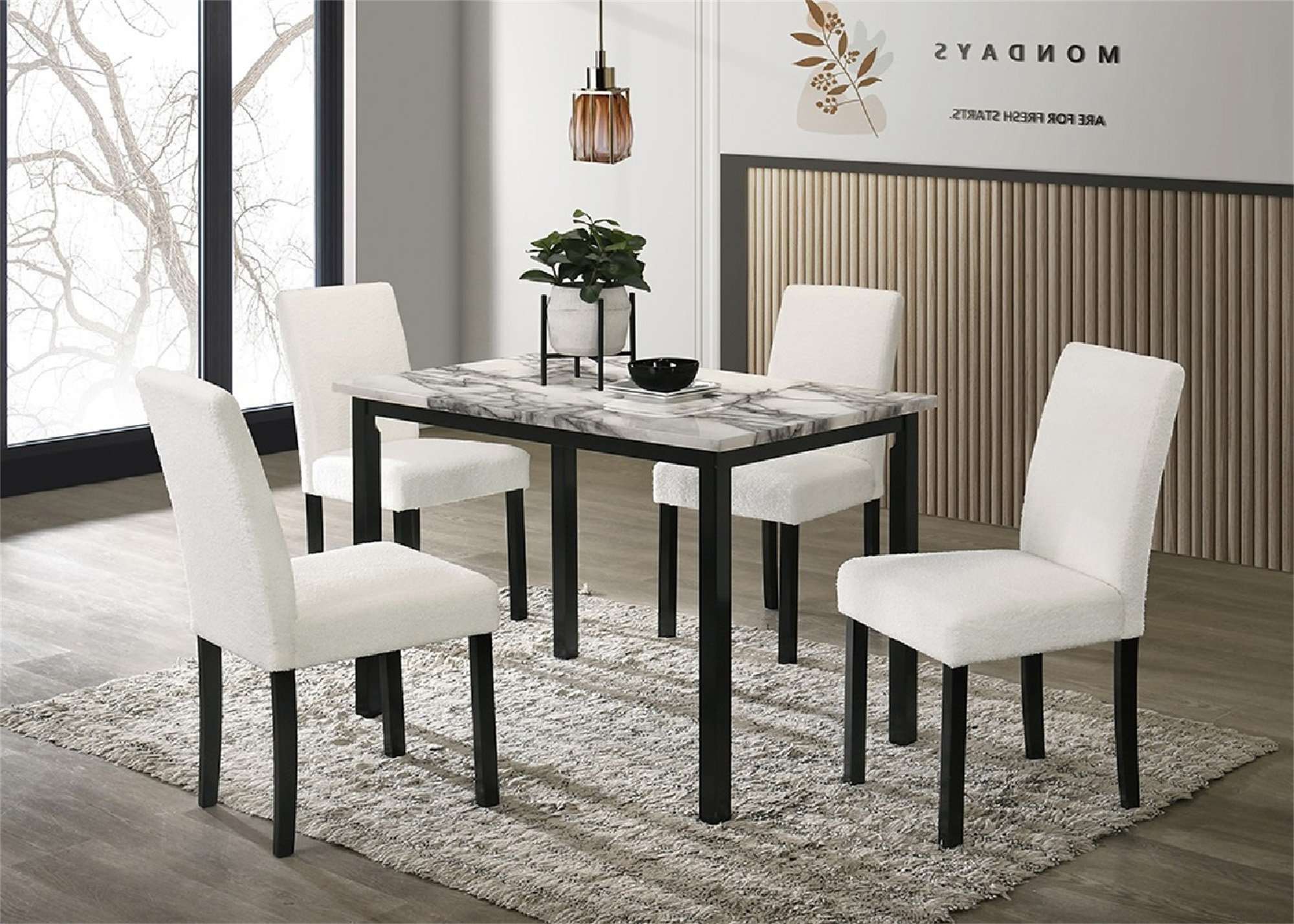 Red Barrel Studio® 5Pc Dining Set For Elegant Dining Experiences ...