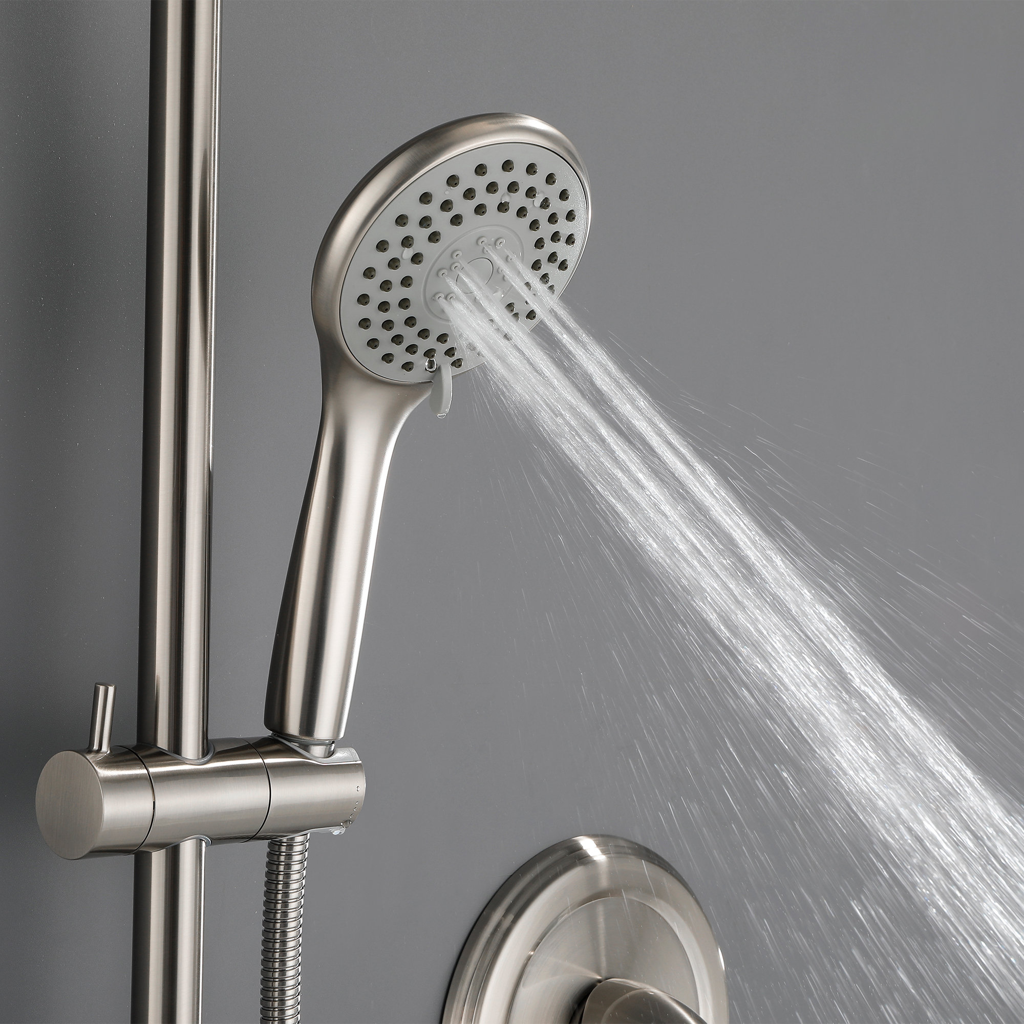 RBROHANT 10" Rainfall Shower Head with Handheld Spray, Solid Brass Rain ...