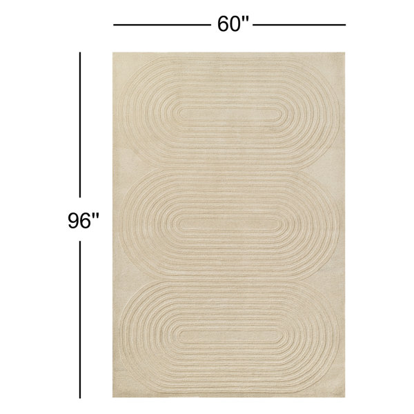 AllModern Tillie Hand Tufted Wool Geometric Indoor Rug & Reviews | Wayfair