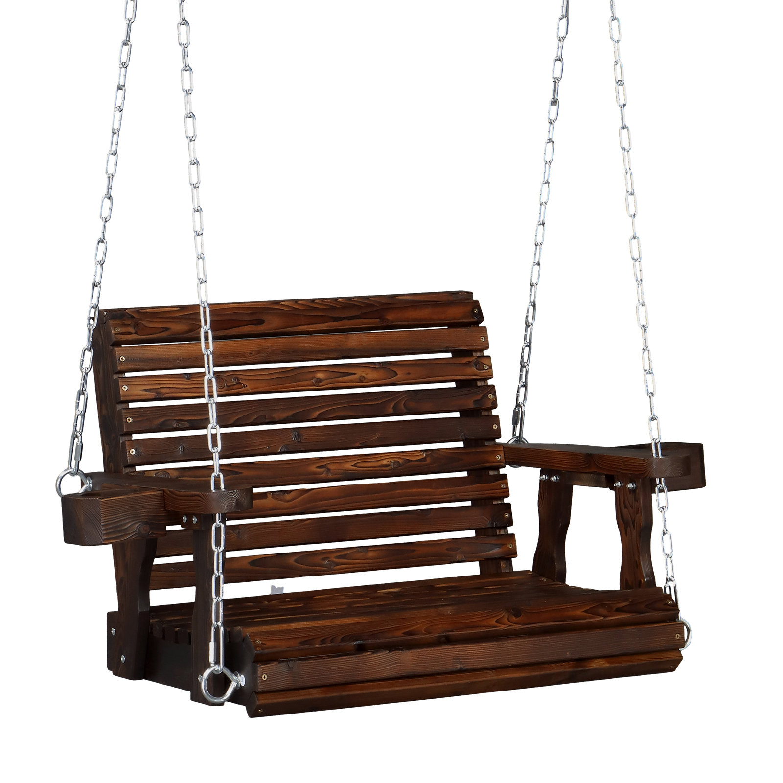 Loon Peak® Jamecca Solid Wood Porch Swing | Wayfair