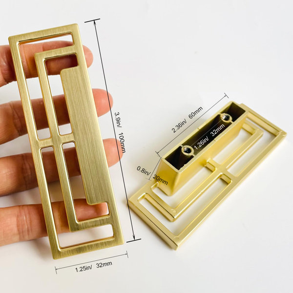COAHAHA Geometric Drawer Handles - Elegant Gold Zinc Alloy Cabinet ...