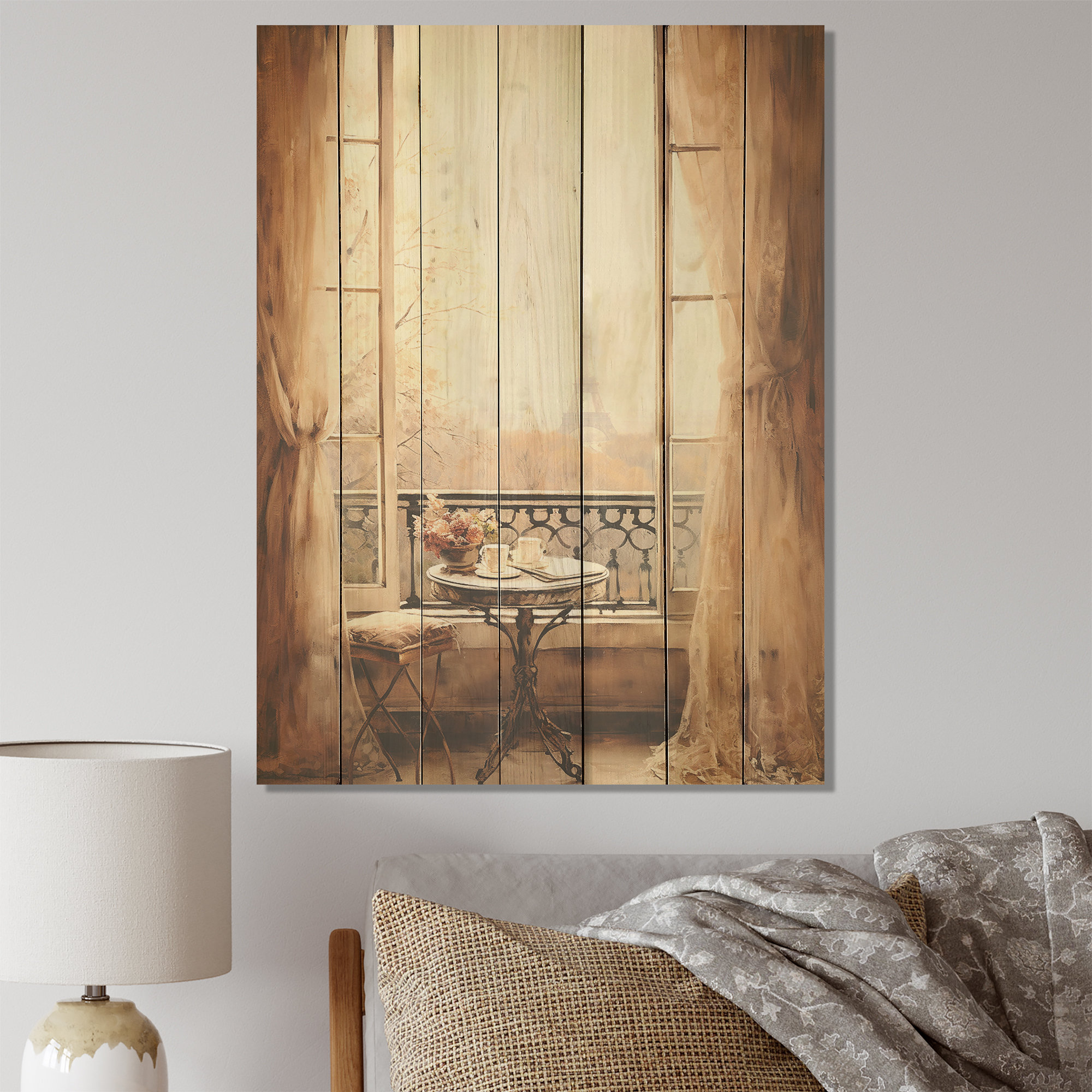 Winston Porter Rustic Eiffel Tower Paris Window View II - City Paris On ...