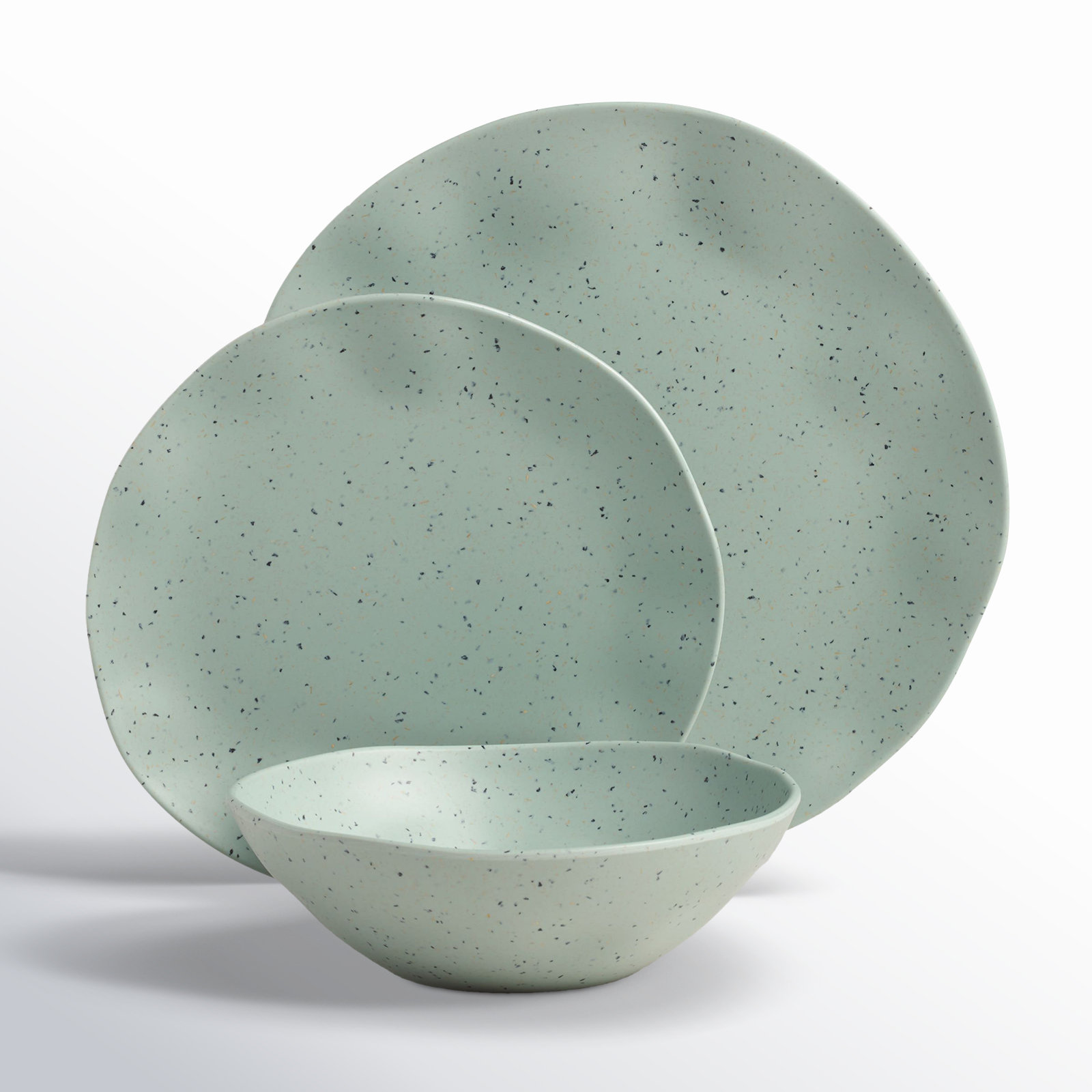 Oneida Terrazzo Melamine 12 Piece Dinnerware Set & Reviews | Birch Lane