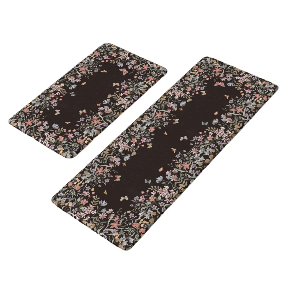 Hokku Designs Anti-fatigue kitchen floor mat, 2-piece set of farmhouse ...