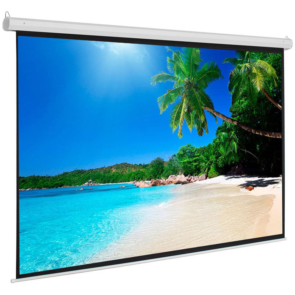 Ktaxon White 57.9'' x 77.6'' Manual Wall/Ceiling Mounted Projector ...