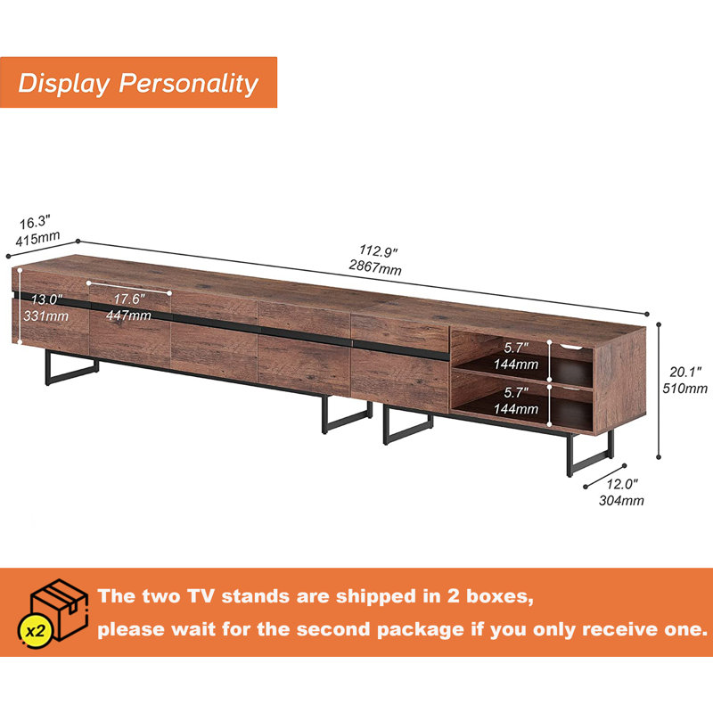 Latitude Run® Marshall TV Stand for TVs up to 88" & Reviews | Wayfair