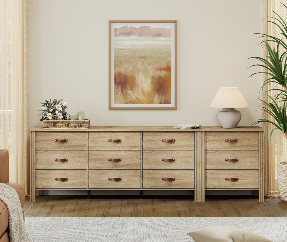 Ebern Designs 85 inch OAK sideboard - Wayfair Canada