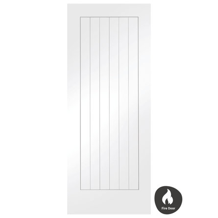 XL Joinery Internal White Primed Suffolk Fire Door | Wayfair.co.uk
