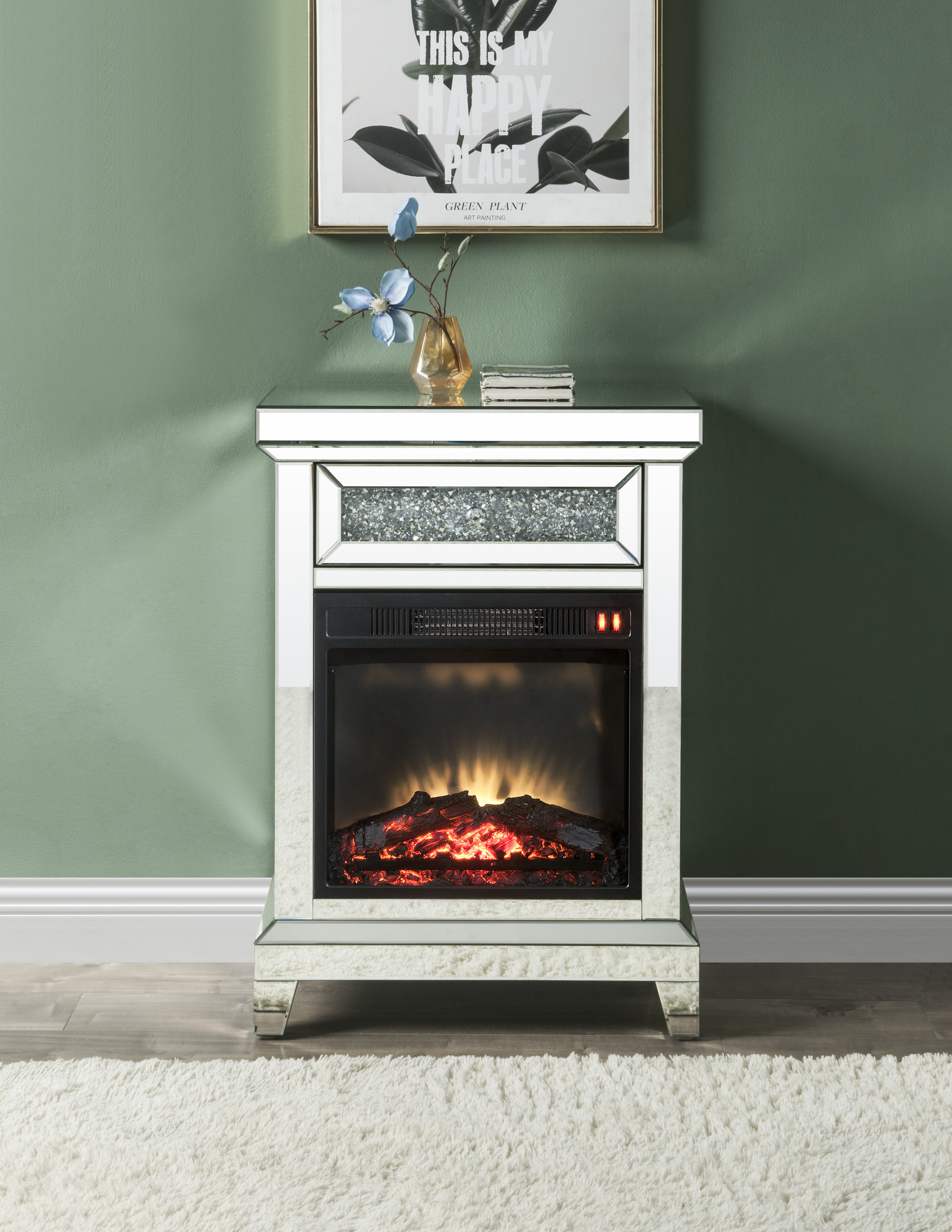 Everly Quinn Ligeia 0'' W Electric Fireplace - Wayfair Canada