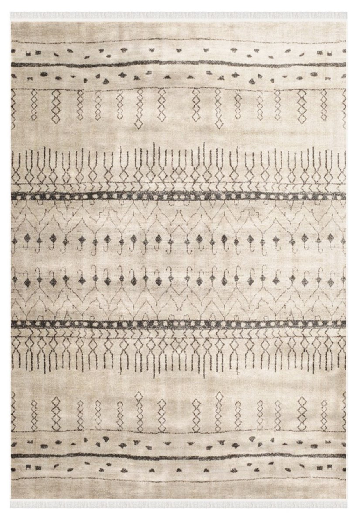 Rugpera Algare Beige And Brown Color Moroccan Design Carpet Machine ...