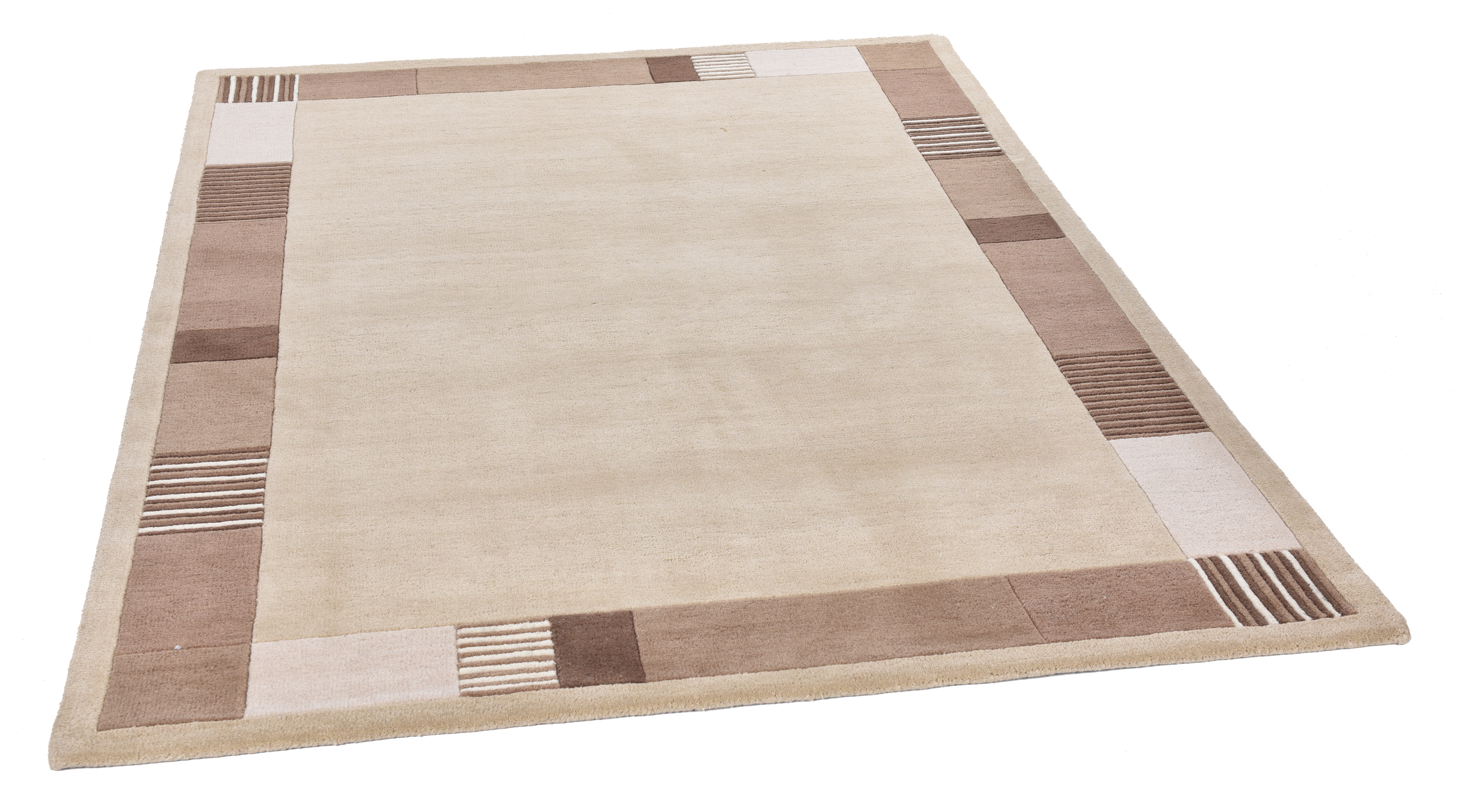 Theko Royal Nepali Hand Tufted Wool Beige Rug | Wayfair.co.uk
