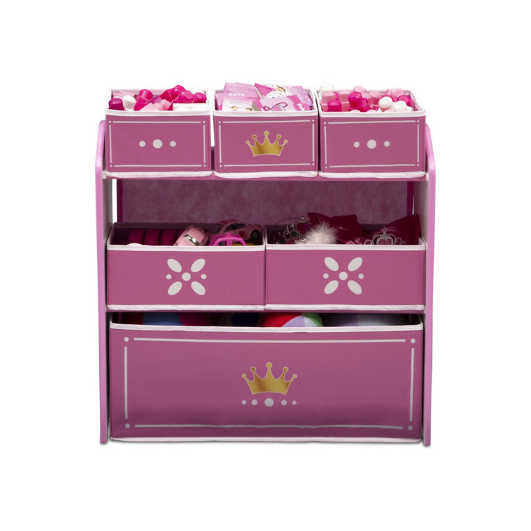Nixy Children Princess Crown Multi-Bin Toy White/Pink Organizer ...