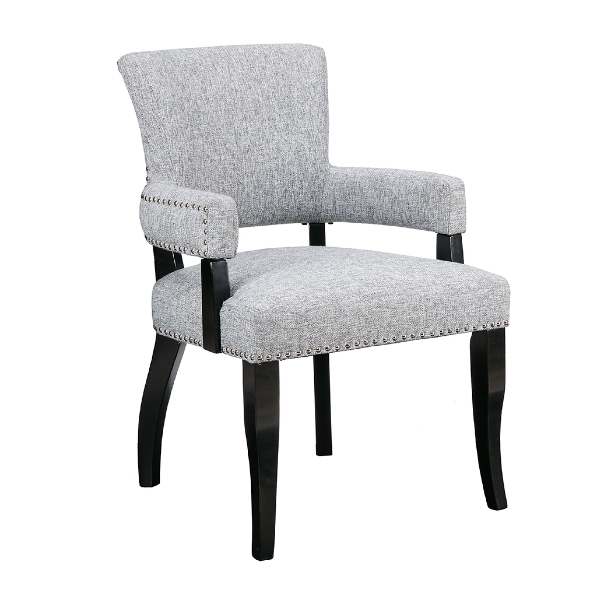 Hokku Designs Elegant Silver Nailhead Dining Chair Polyester Modern ...
