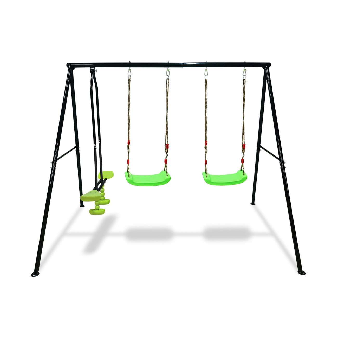 Winston Porter Swing Sets For Backyard 550LBS 3 Seat, Swingset Outdoor ...