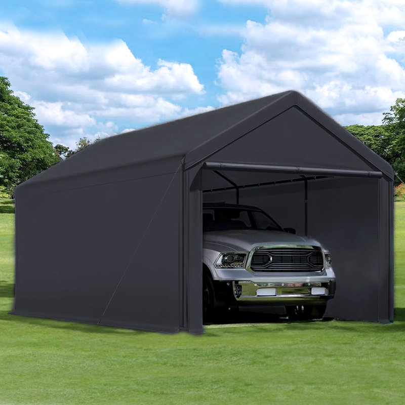 Caravan Canopy Domain 20x10 Foot Carport Tent Sidewalls, Black ...