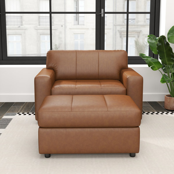 Latitude Run® Caro Espinoza Leather Upholstered 2-Piece Living Room Set ...