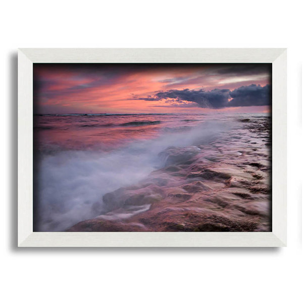 House of Hampton Kaye Perfect Pink Ocean Dusk - Single Picture Frame ...