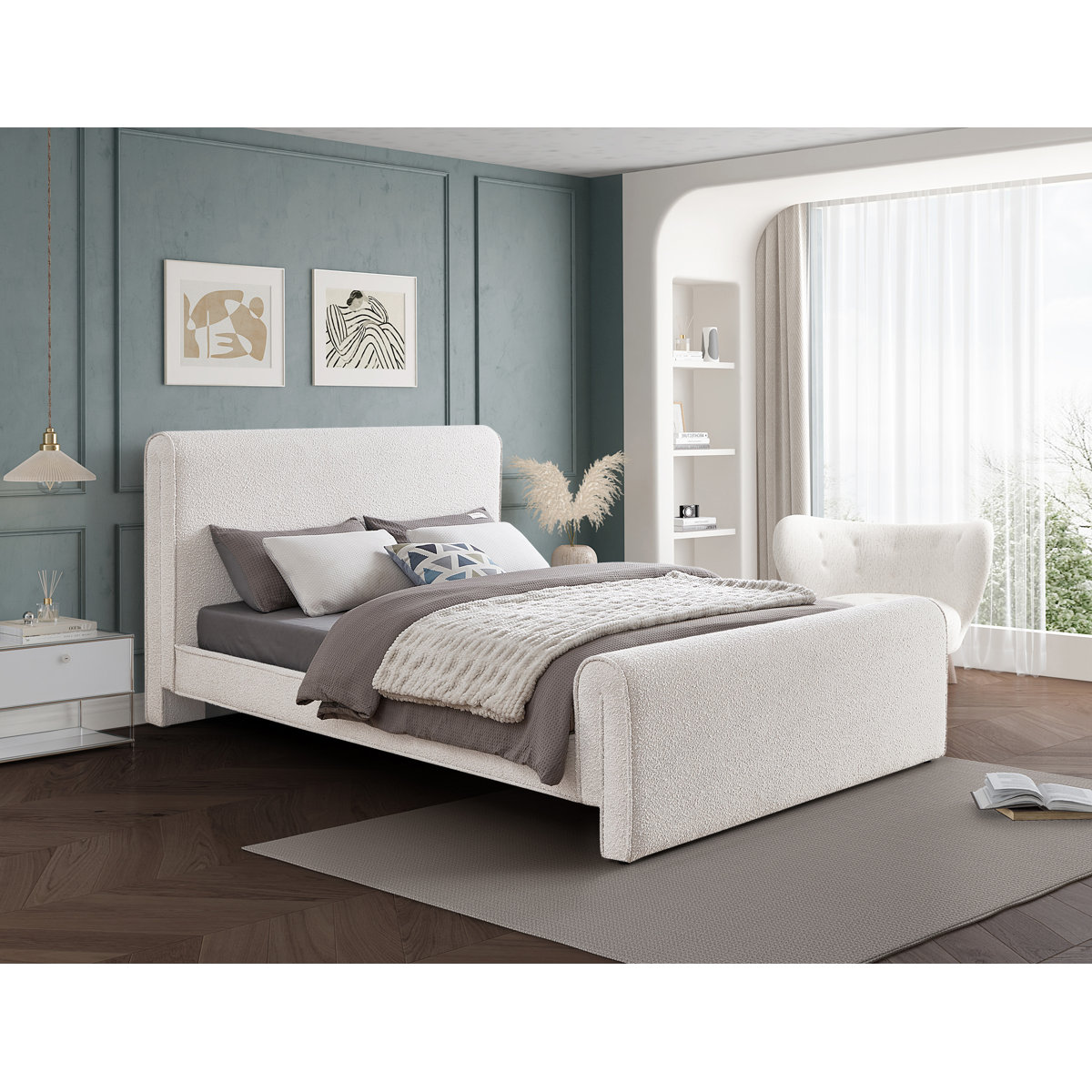 Wade Logan® Chaylin Upholstered Platform Bed & Reviews | AllModern