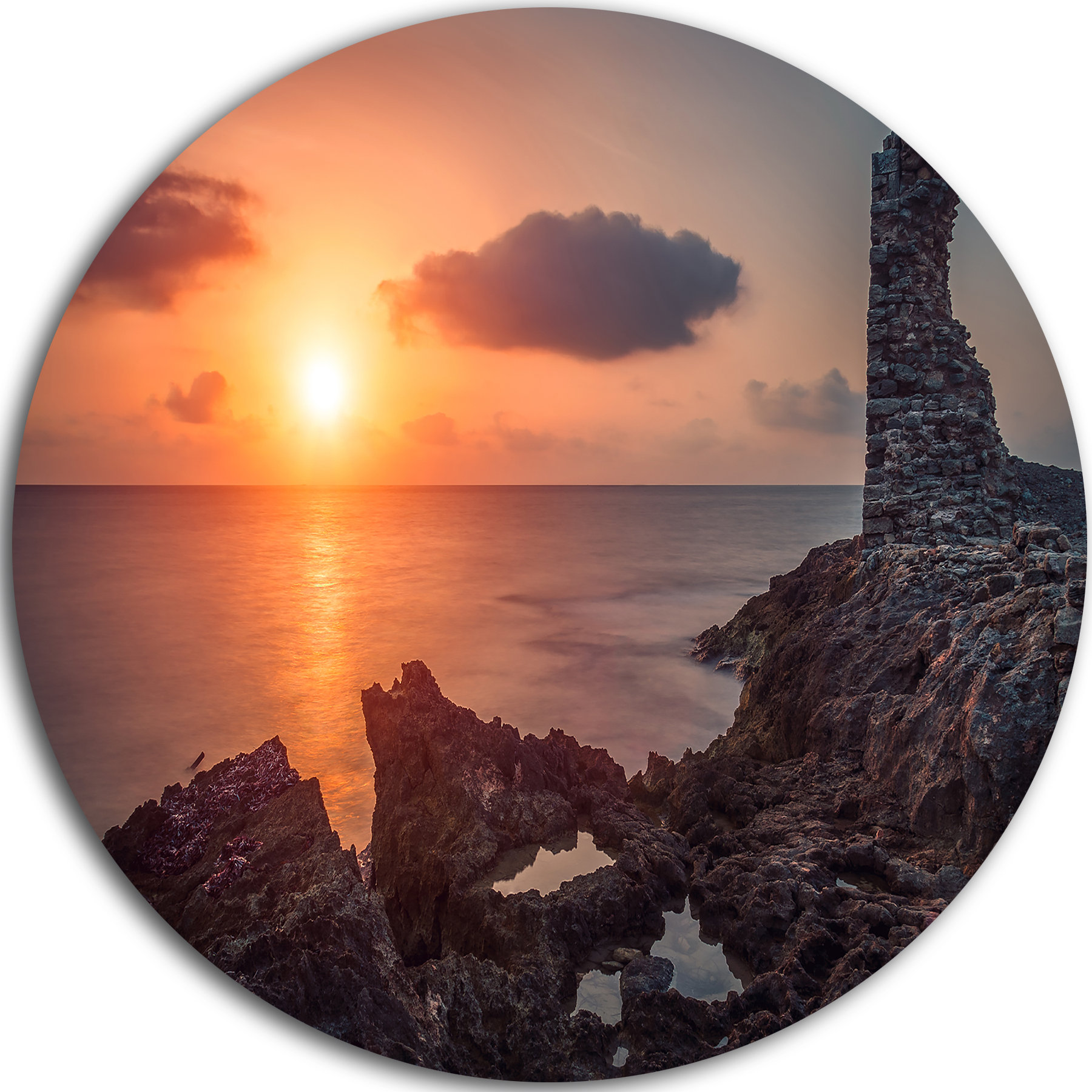 Design Art 'African Ancient Ruins at Seashore' Photographic Print on ...