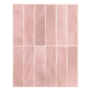 Pink Peel & Stick Backsplash Tile You'll Love | Wayfair