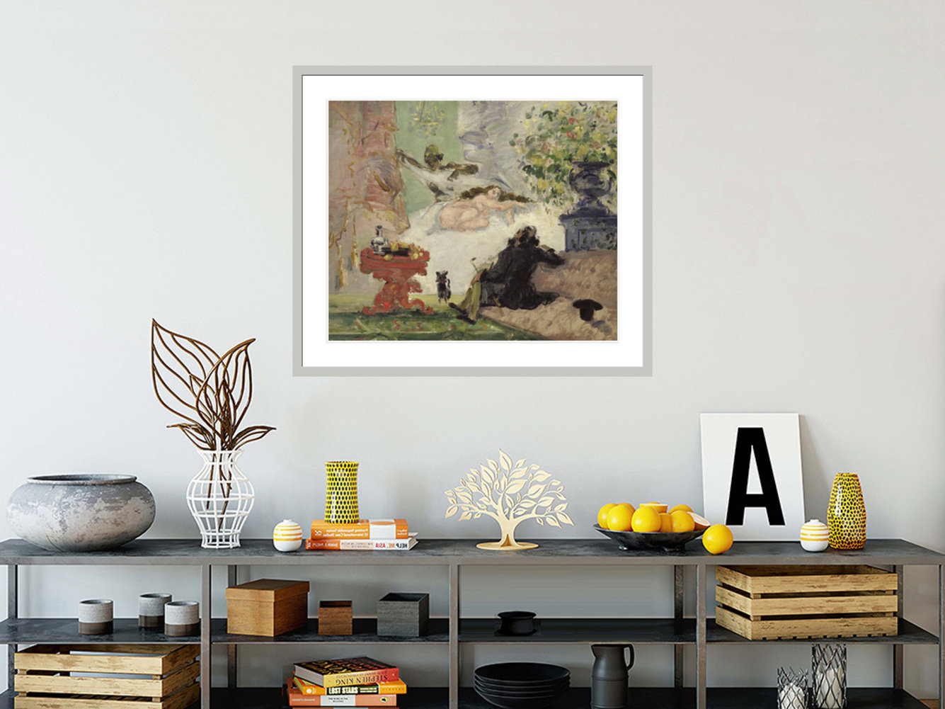 Red Barrel Studio® A Modern Olympia by Paul Cézanne -Framed Giclee ...