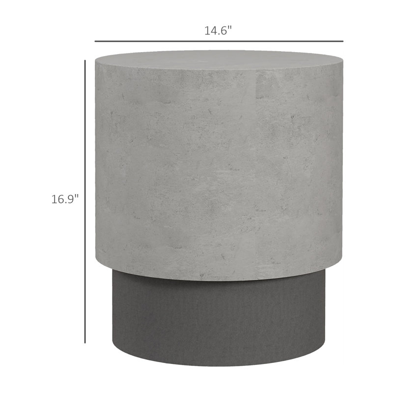 Ebern Designs Jagoda Stone Top End Table | Wayfair