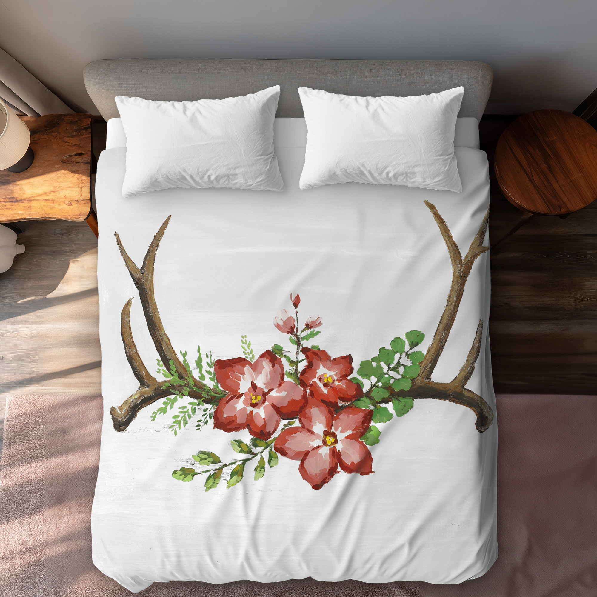 Begin Edition International Inc. Rustic Brown Queen Duvet Cover - Deer ...