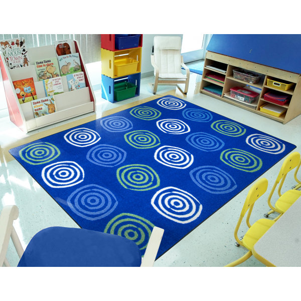 Joy Carpets Performance Blue/Green/Yellow Rug | Wayfair