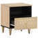 17 Stories Petray Manufactured Wood + Solid Wood Bedside Table ...