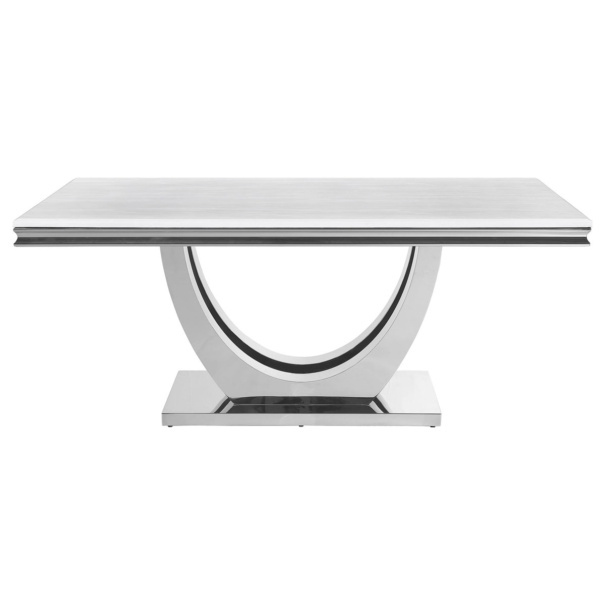 Orren Ellis Allessandra And Chrome Rectangular U-Shaped Base Dining ...