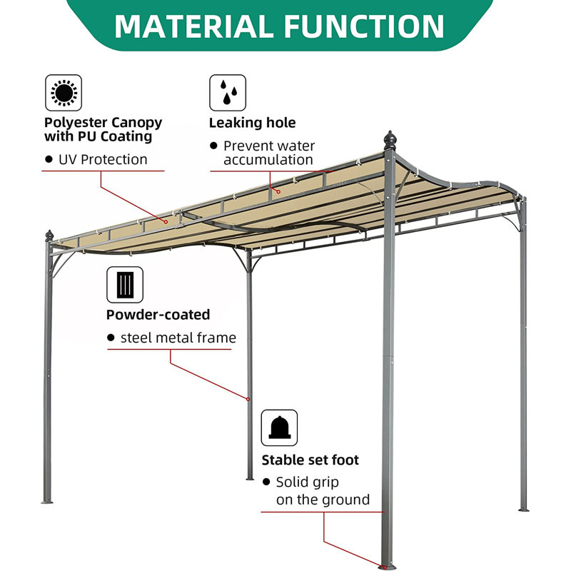 Garten Living Ambiya 3m x 2.5m Aluminum Pergola | Wayfair.co.uk