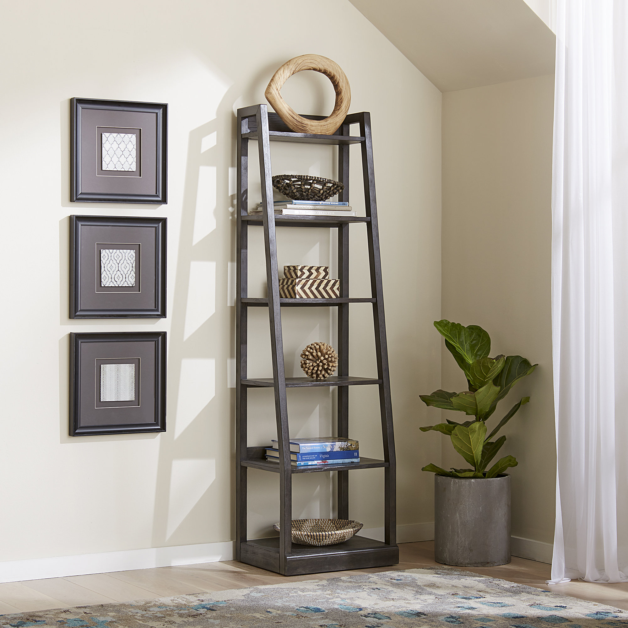 Laurel Foundry Modern Farmhouse® Grillo 72'' H x 21'' W Ladder Bookcase ...
