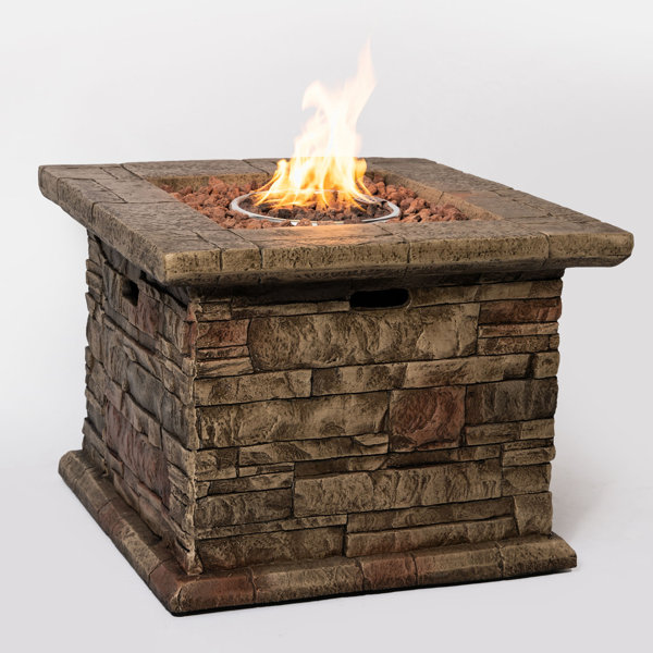 Home Decor Faux Stone Propane Fire Pit Table - Wayfair Canada