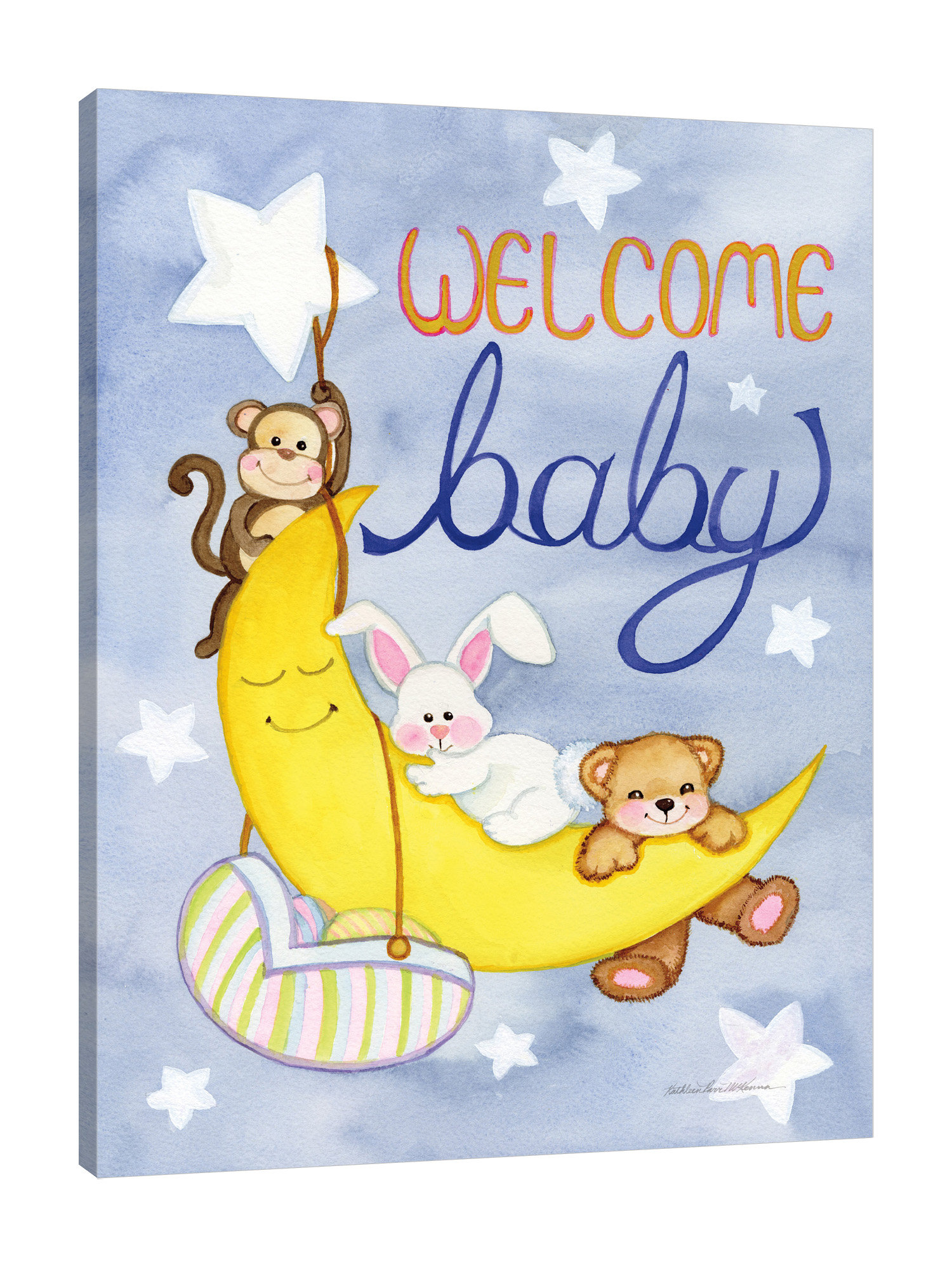 JaxsonRea Kathleen Parr McKenna Welcome Baby On Canvas by Kathleen Parr ...