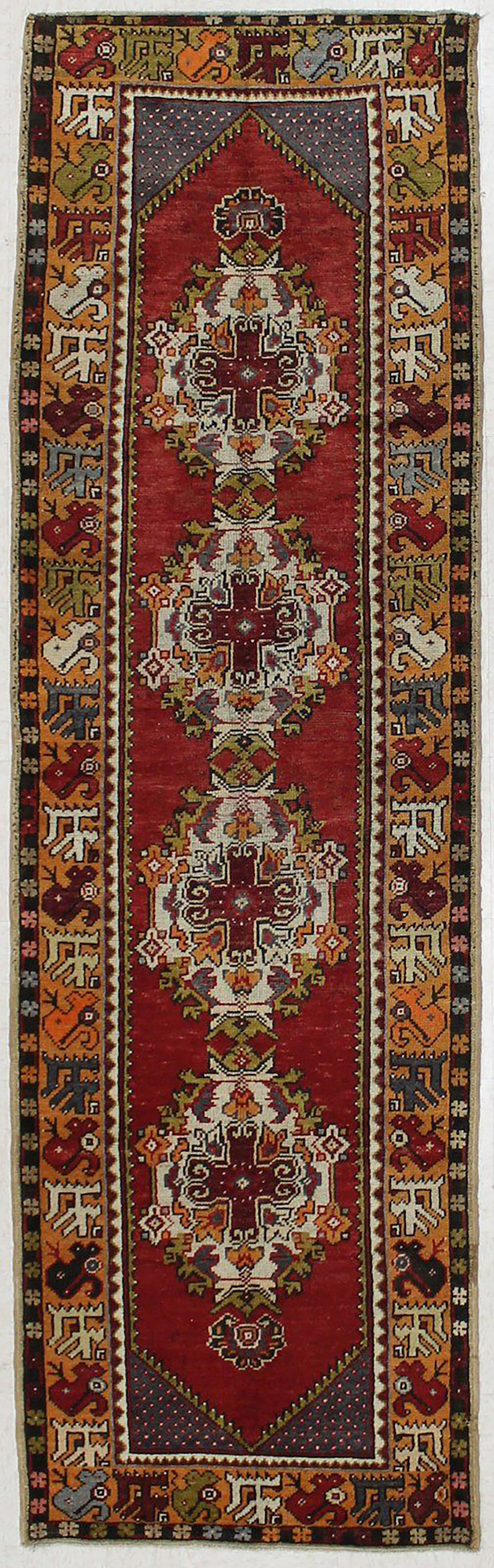 Bungalow Rose 3X10 Vintage Anatolian Distressed Turkish Dowry Tribal ...