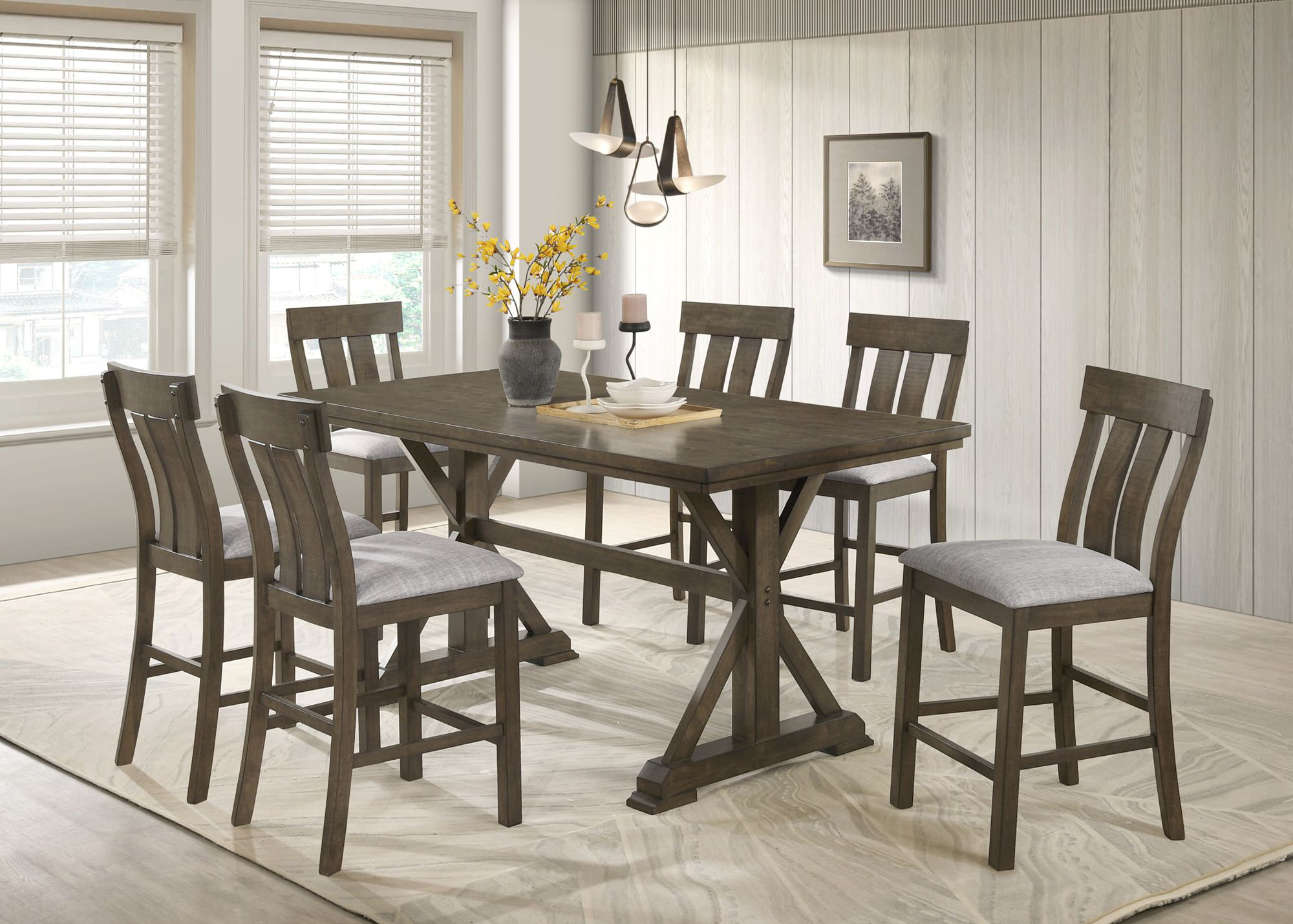 One Allium Way® 5pc Counter Height Dining Set Beautifully Crafted ...