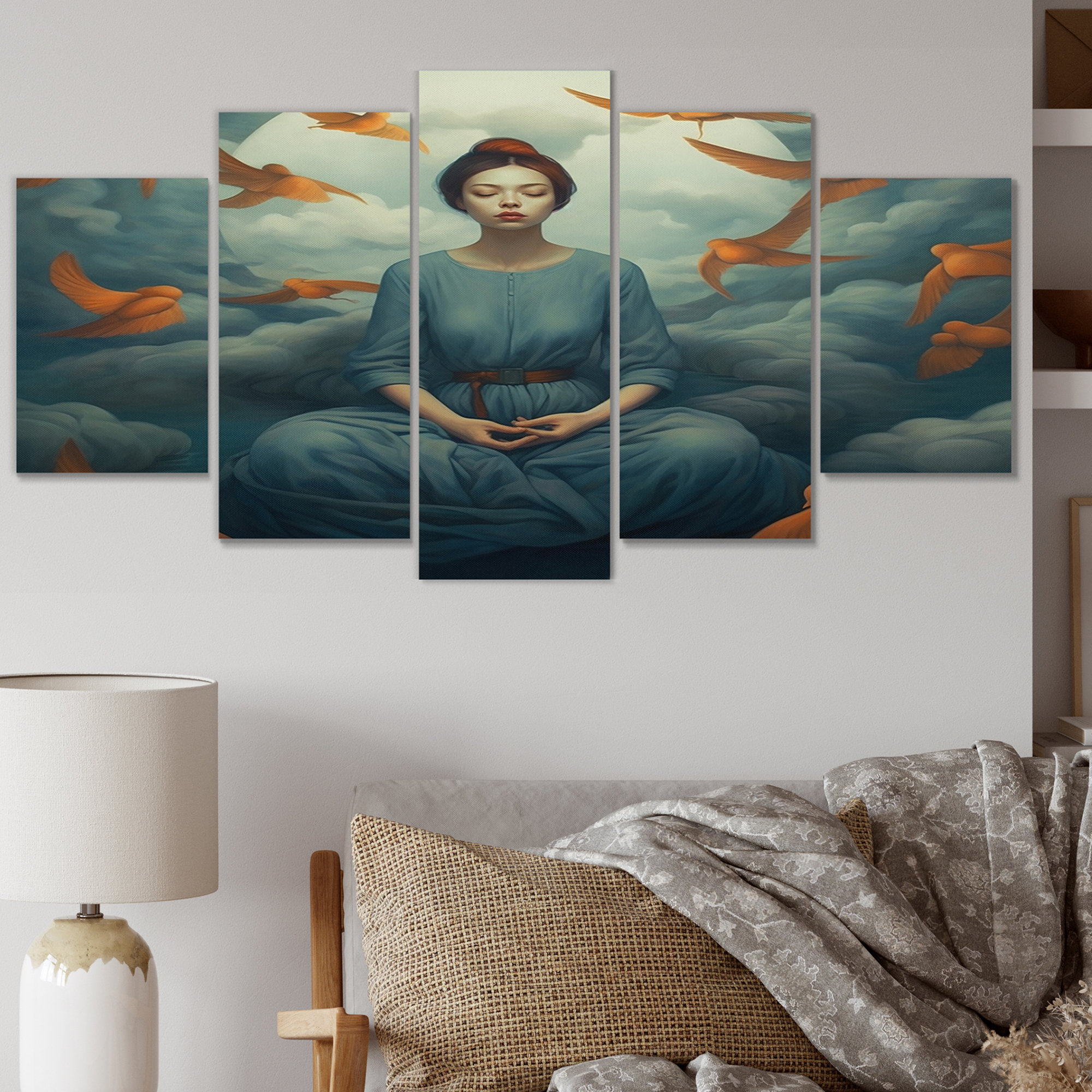 DesignArt Mindfulness Gracious Woman Meditation I - Meditation Canvas ...