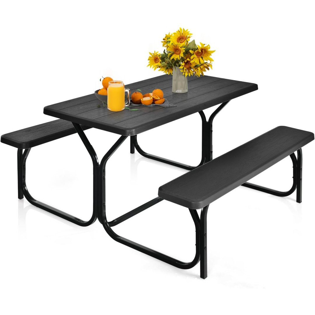 Dakota Fields Picnic Table, Portable Picnic Tables With Benches ...