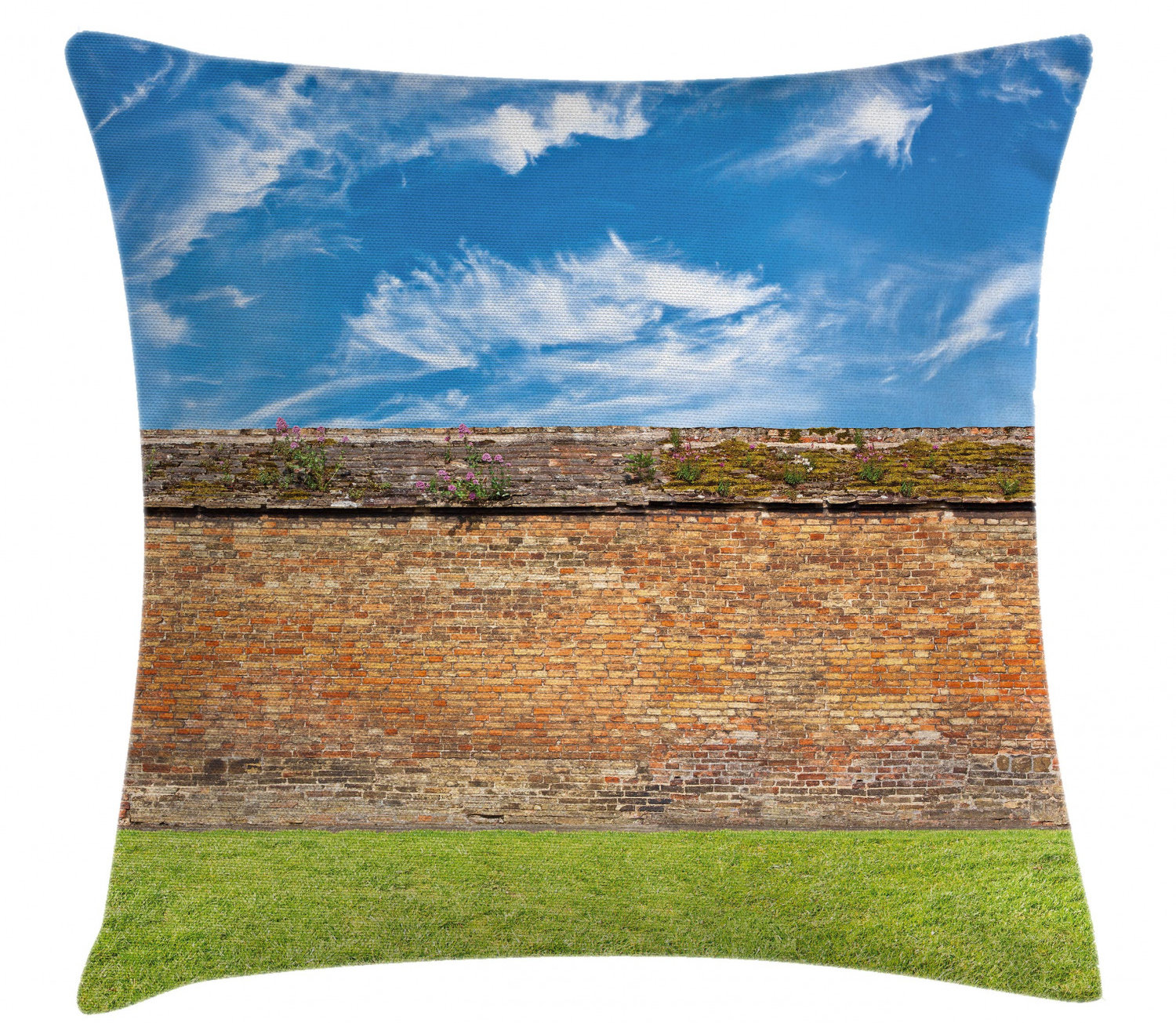 Ambesonne Brick Wall Field Dramatic Achitecture Indoor / Outdoor 28 ...