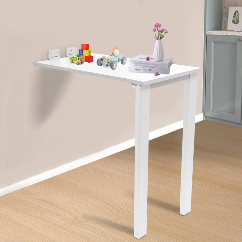 YYBUSHER 29.52'' Wall Mounted Folding Table Rectangular Portable ...